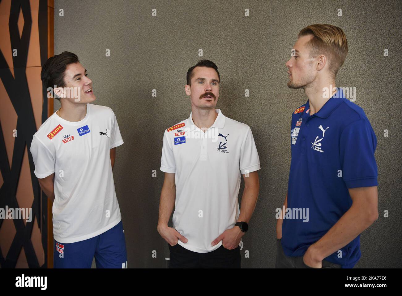 World Championship Athletics. Press meeting with the Ingebrigtsen ...