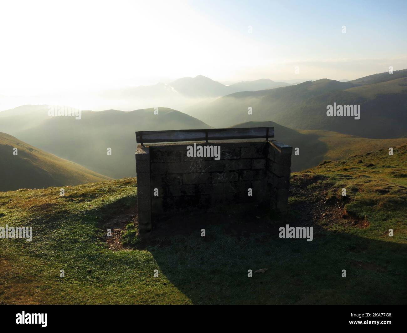 Hunter hides at Roncevaux Pass in Spain. Camino de Santiago de ...