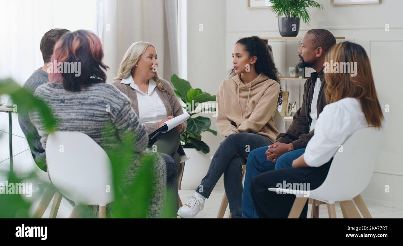 Diversity, mental health and group therapy counseling support meeting ...