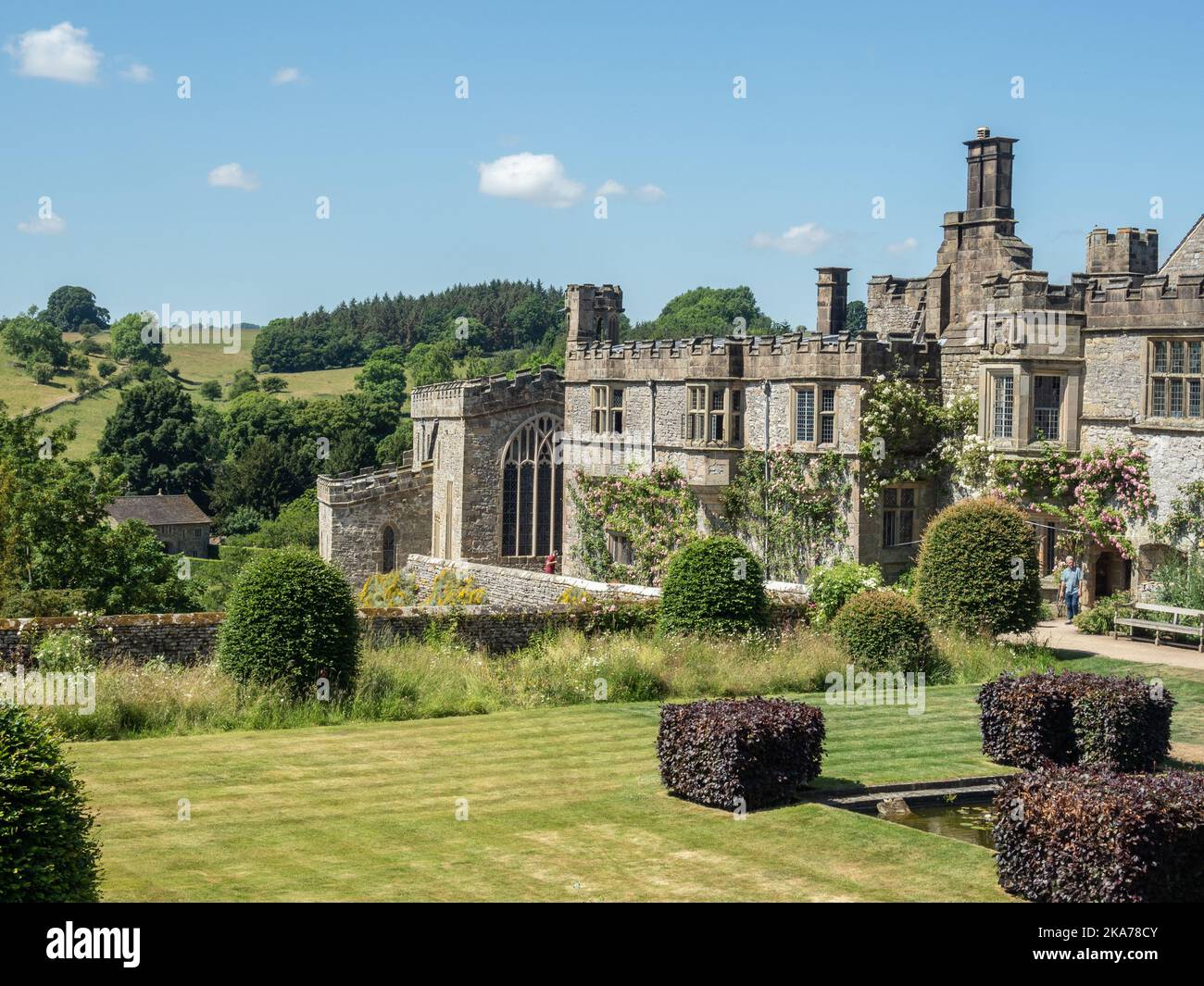 Haddon Hall, a medieval manor house dating from 11th century, Bakewell ...