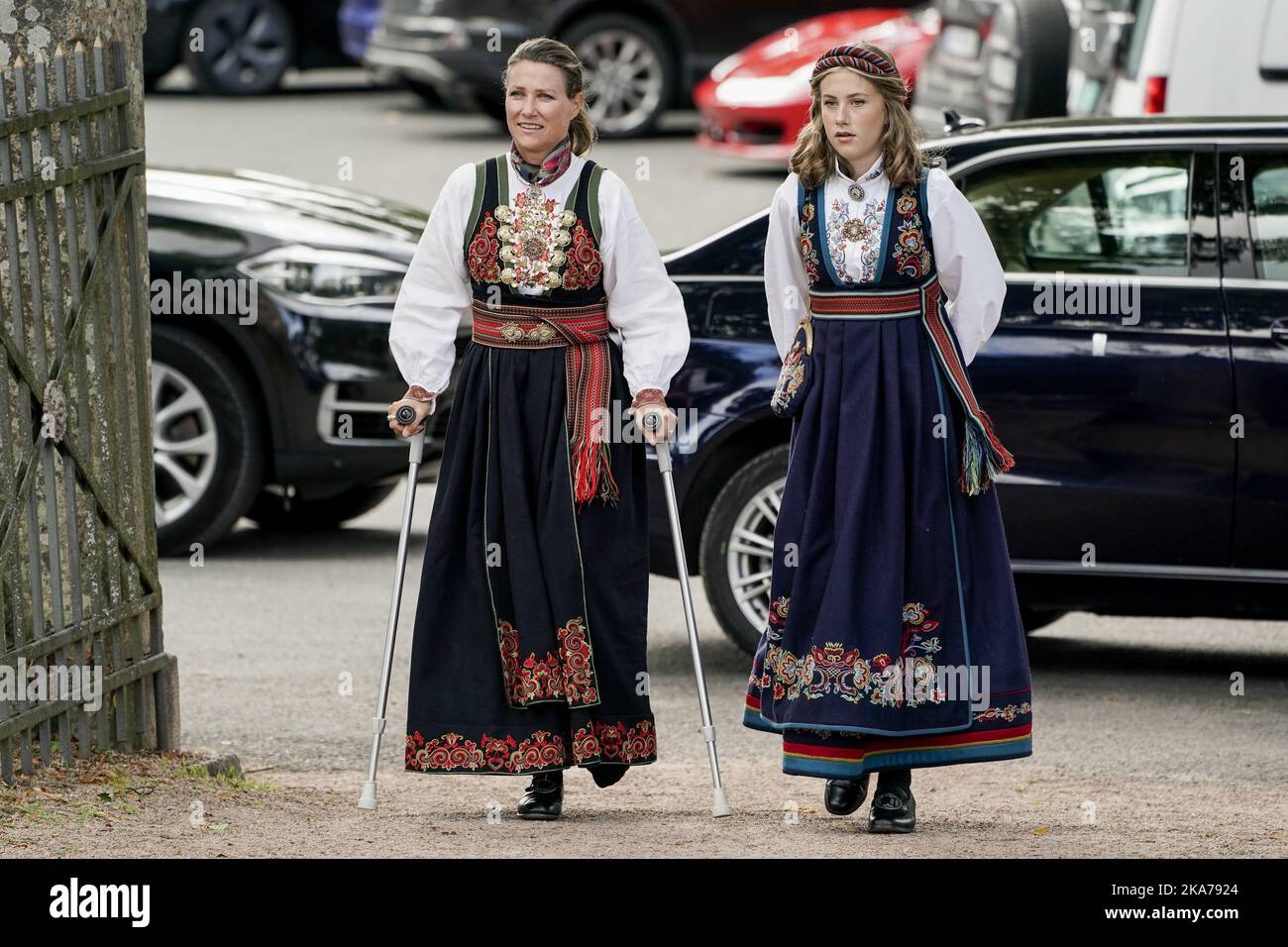 Asker, Norway 20200905. Princess MÃ¤rtha Louise and Leah Isadora Behn ...