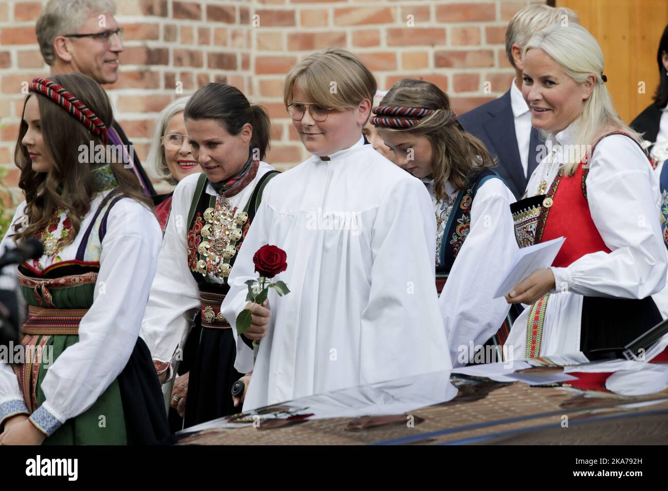 Asker, Norway 20200905. Princess Ingrid Alexandra (left), Princess MÃ ...