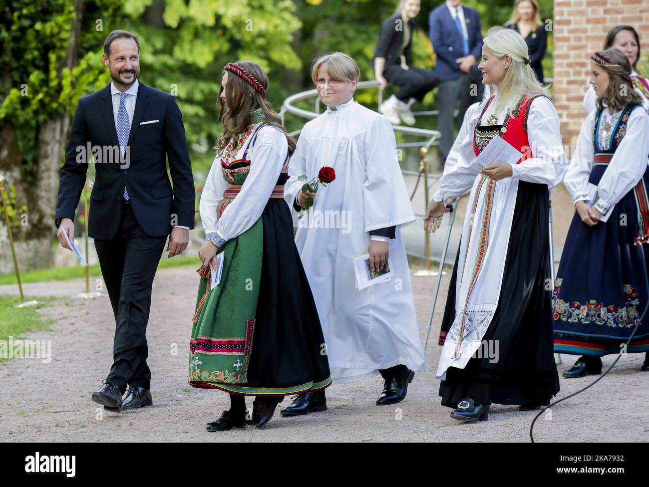 Asker , Norway 20200905. Crown Prince Haakon, Princess Ingrid Alexandra ...
