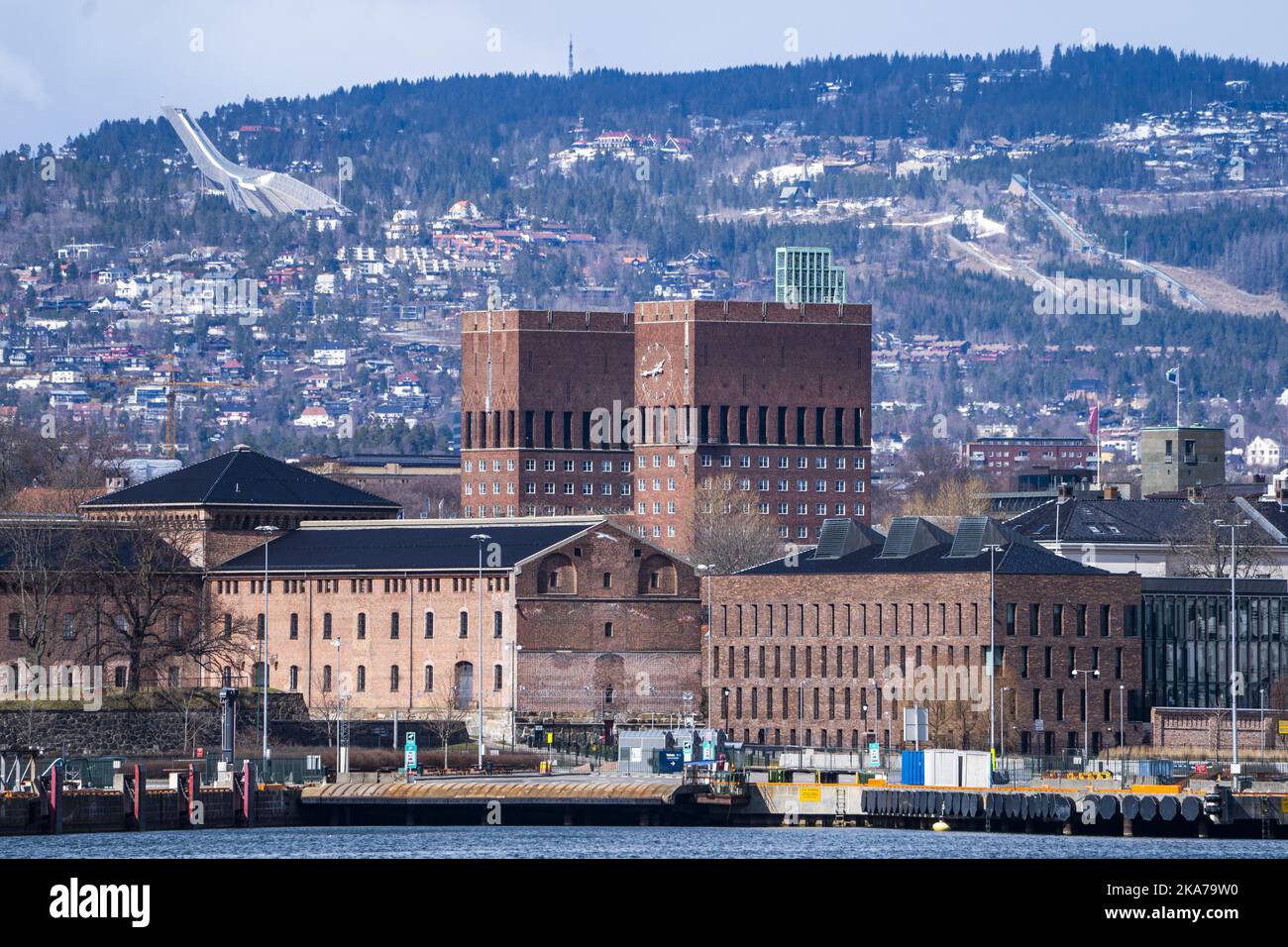 With holmenkollbakken in the background photo hi-res stock photography ...