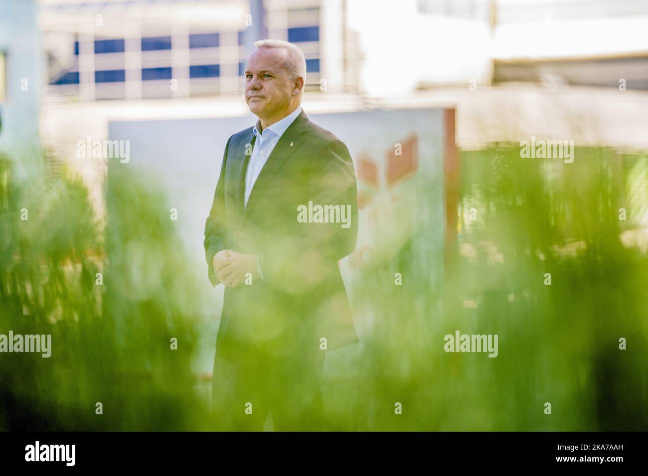Fornebu 20210615. CEO of Equinor, Anders Opedal, after a press ...