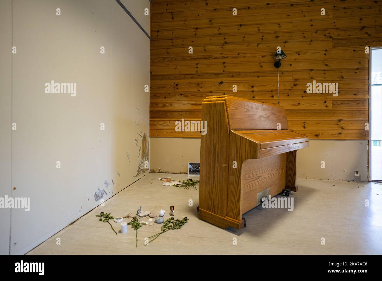 Hole, Viken 20210617. The cafÃ© building on UtÃ¸ya has been preserved ...