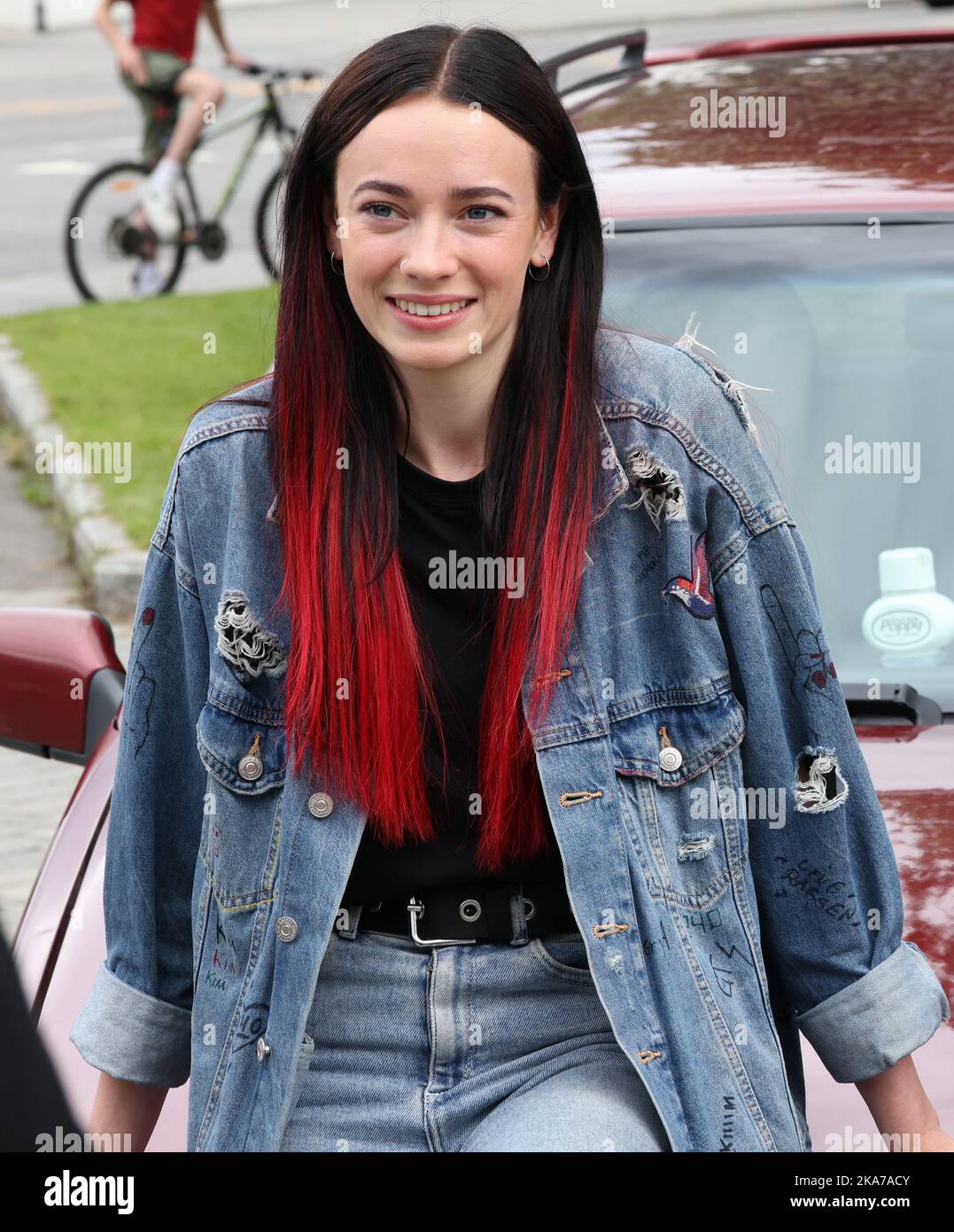BÃ¸ 20210621. Actress Maja Christiansen who plays Hege Husby in the NRK ...