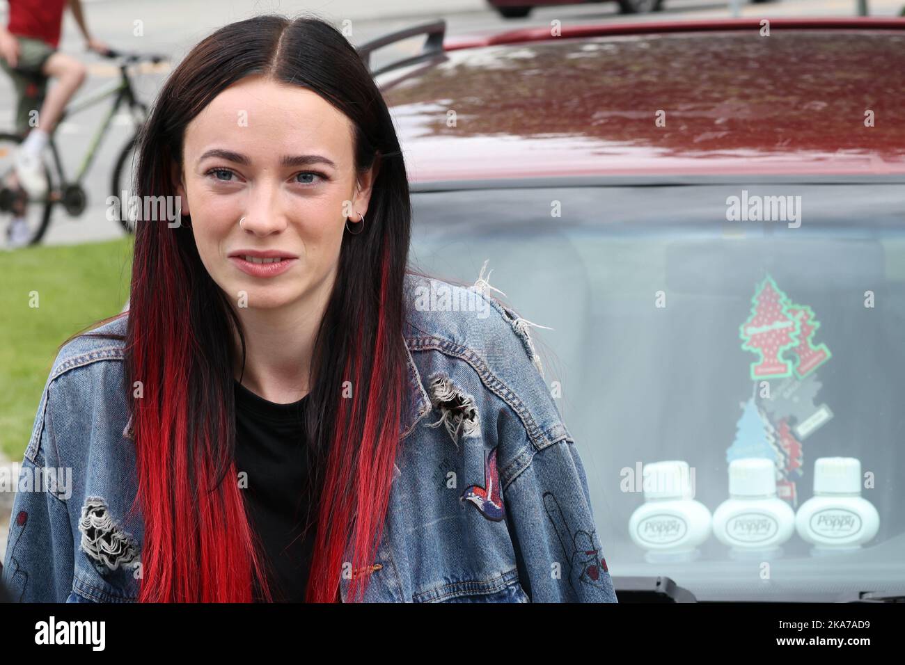 BÃ¸ 20210621. Actress Maja Christiansen who plays Hege Husby in the NRK ...