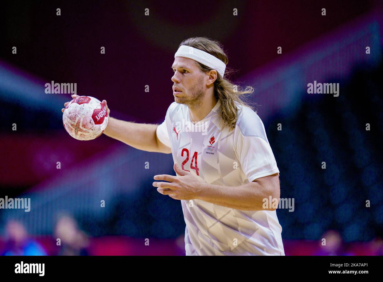 Tokyo, Japan 20210726. Denmark's Mikkel Hansen during the Olympics ...