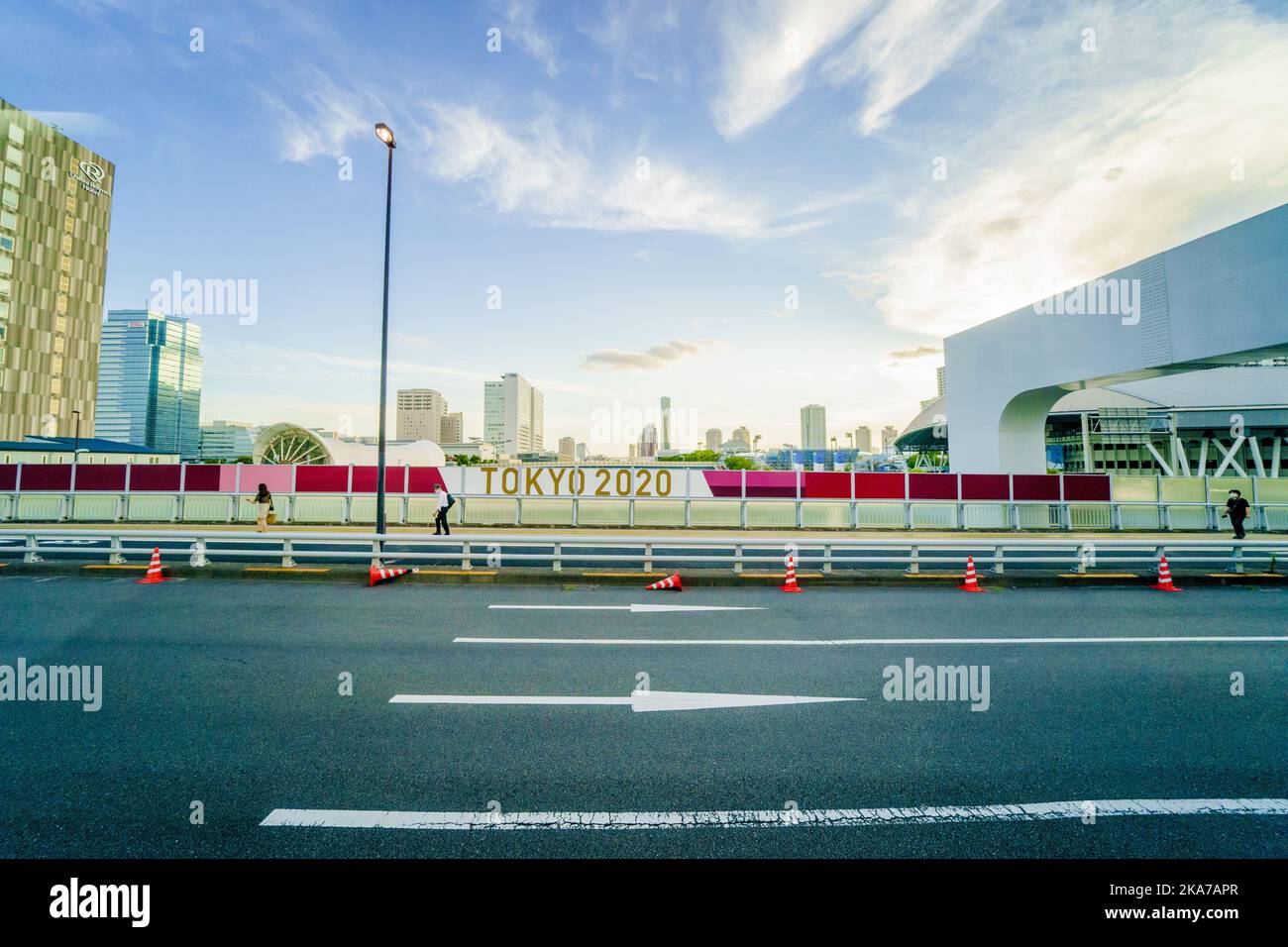 Tokyo, Japan 20210723. The streets of downtown Tokyo before the opening ...