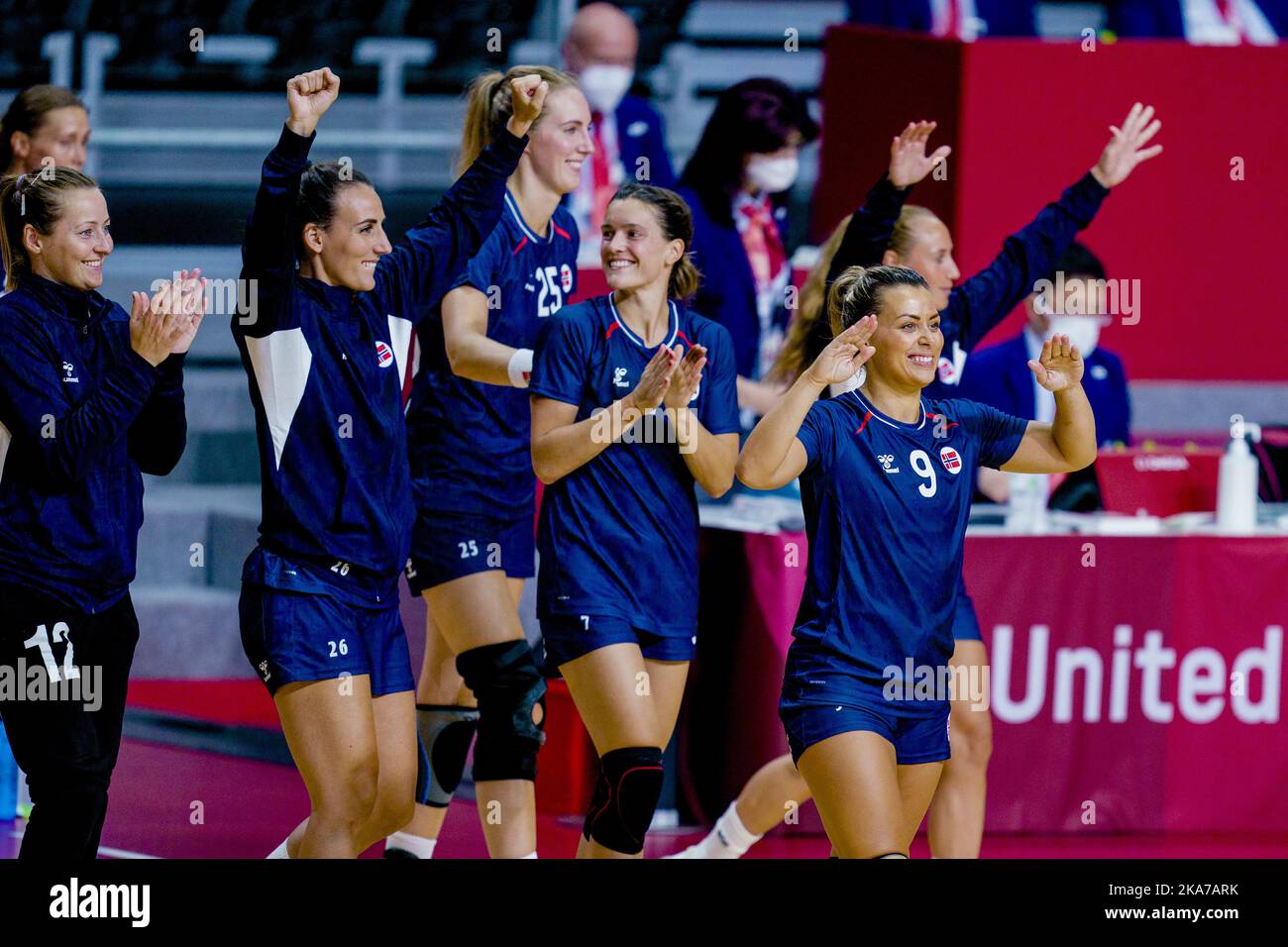 Tokyo, Japan 20210727. Silje Solberg, Marta Tomac, Kristine BreistÃ¸l ...