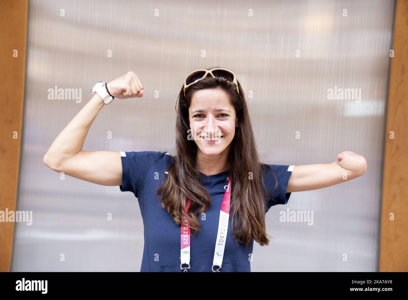 Tokyo, Japan 20210823. Table tennis player Aida Dahlen is ready for the ...