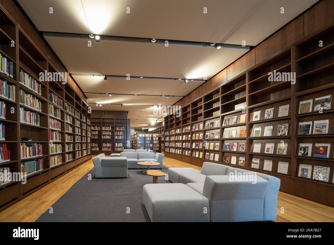 Oslo 20210429. The library in the new National Museum in Oslo, which ...