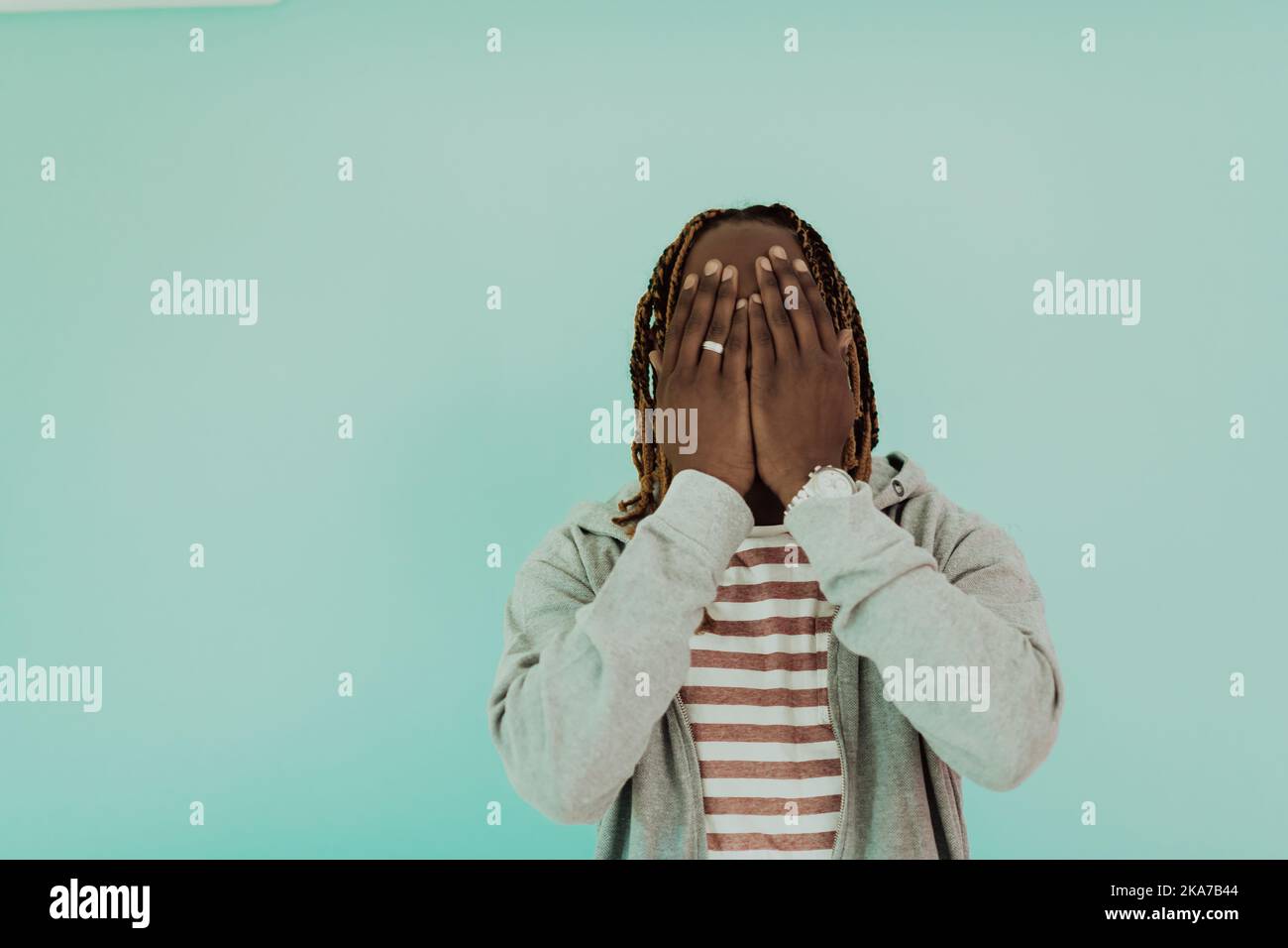 Young African Muslim Man Making Traditional Fatiha Prayer To Allah ...