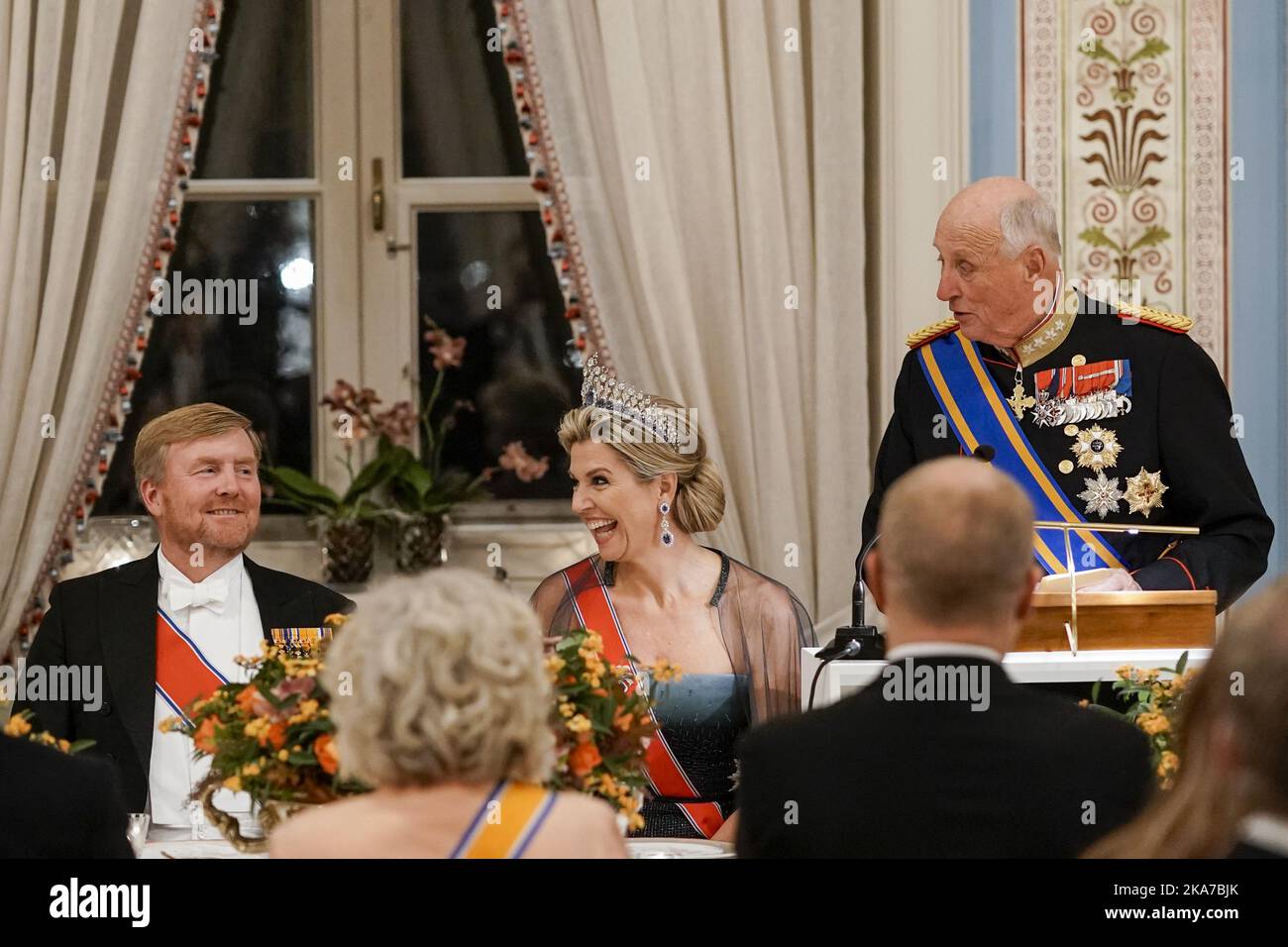 Oslo 20211109. King Willem-Alexander, Queen Maxima of the Netherlands ...