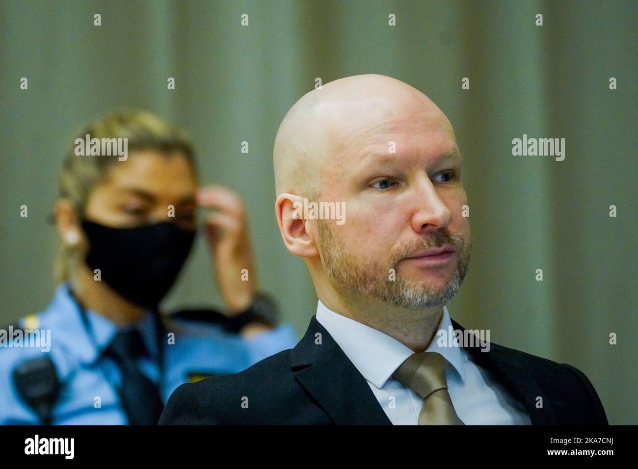 Skien 20220118. Anders Behring Breivik, convicted of terrorism, in the ...