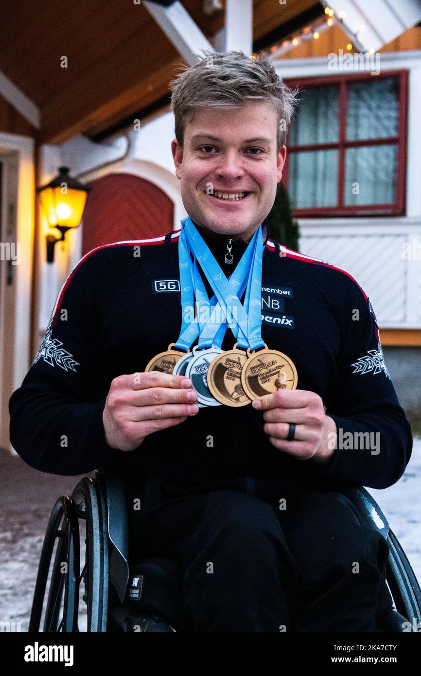 Lillehammer 20220123. Alpinist Jesper Saltvik Pedersen ended up with ...