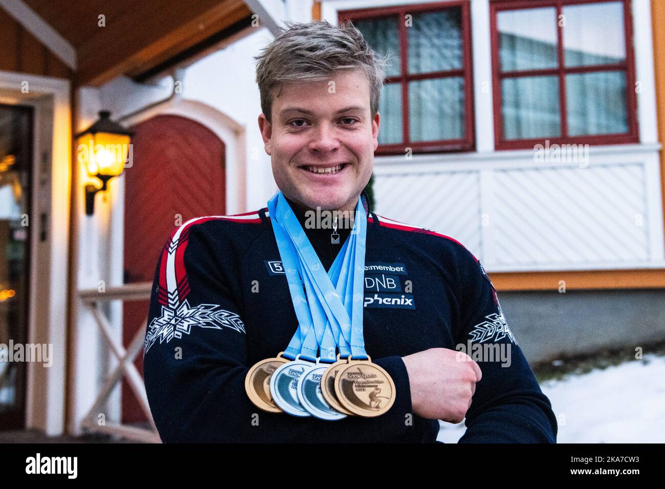 Lillehammer 20220123. Alpinist Jesper Saltvik Pedersen ended up with ...