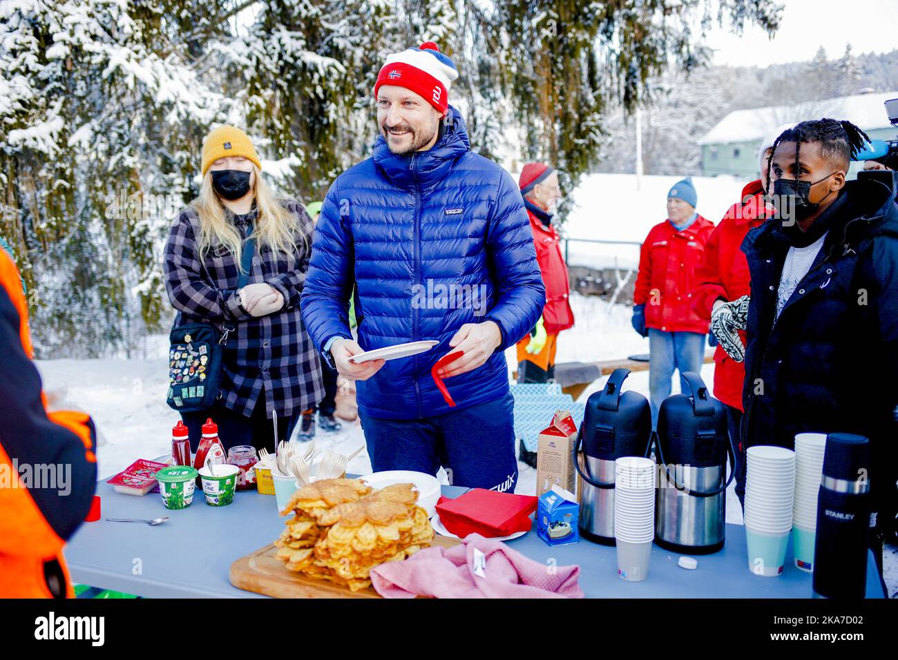 Oslo 20220202. Crown Prince Haakon is visiting young people and ...