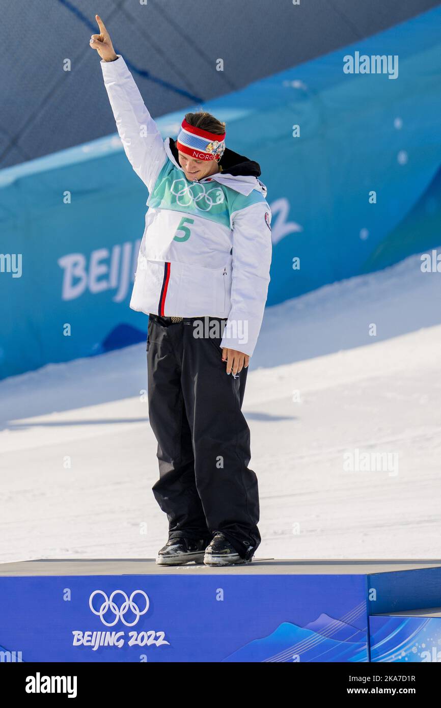 Beijing, China 20220209. Birk Ruud from Norway on the podium after the ...