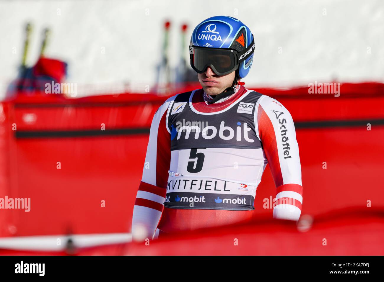 Kvitfjell 20220302. Mathias Mayer from Austria after during downhill ...