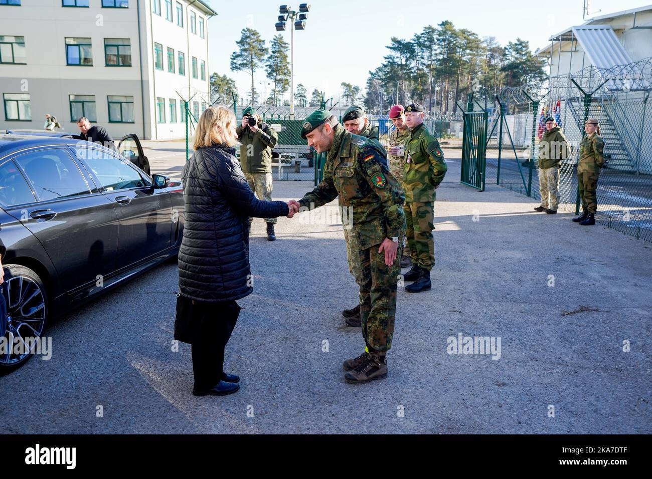 Rukla, Lithuania 20220317. Norway's Foreign Minister, Anniken Huitfeldt ...