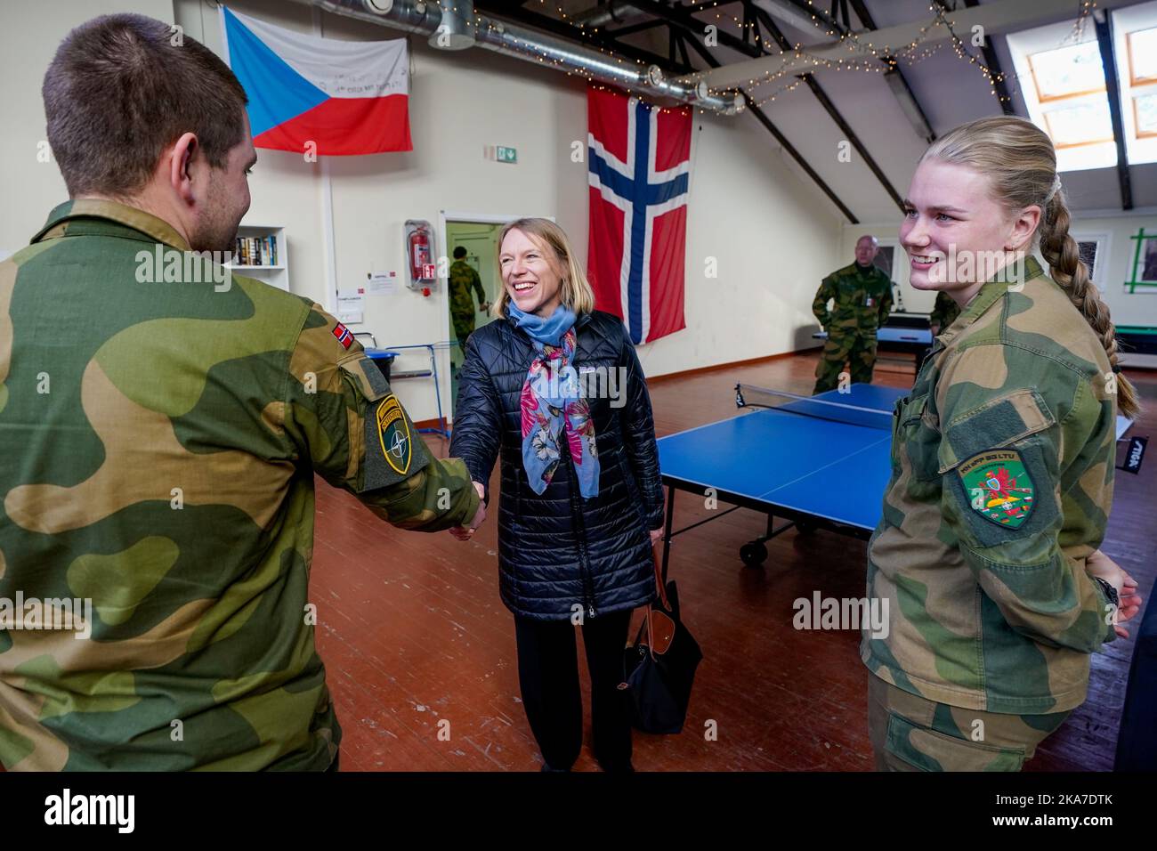 Rukla, Lithuania 20220317. Norway's Foreign Minister, Anniken Huitfeldt ...