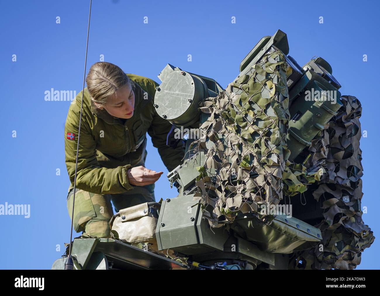 Rukla, Lithuania 20220317. Mari from Telemark (20) is a shooter on a ...