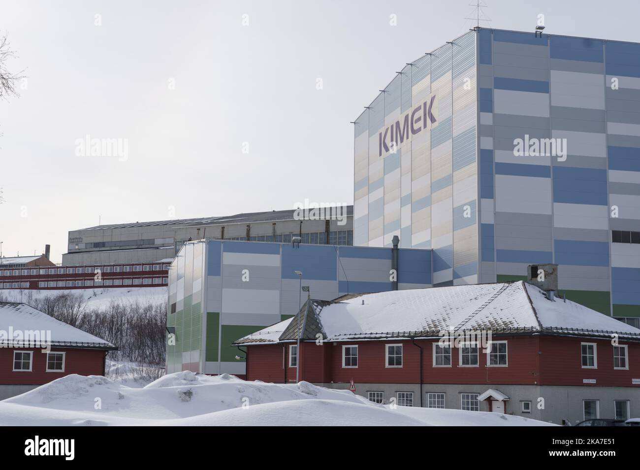 Kirkenes 20220401. The Kimek shipyard in the center of Kirkenes. The ...