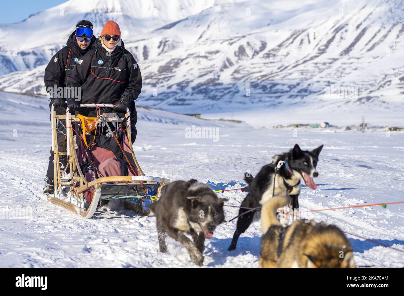 Longyearbyen, Svalbard 20220421. Crown Prince Haakon and Crown Princess ...