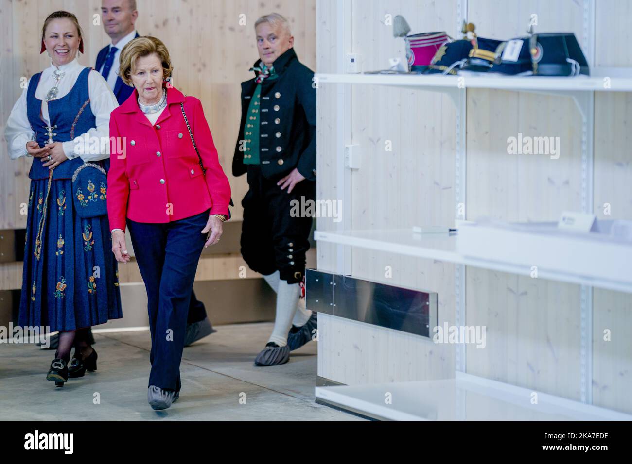 Elverum 20220428. Queen Sonja together with magazine manager Toril ...