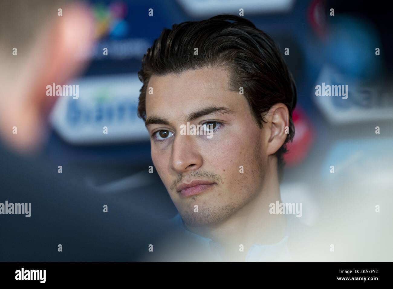 Oslo 20220531. Mathias Normann in mixed zone before a training session ...