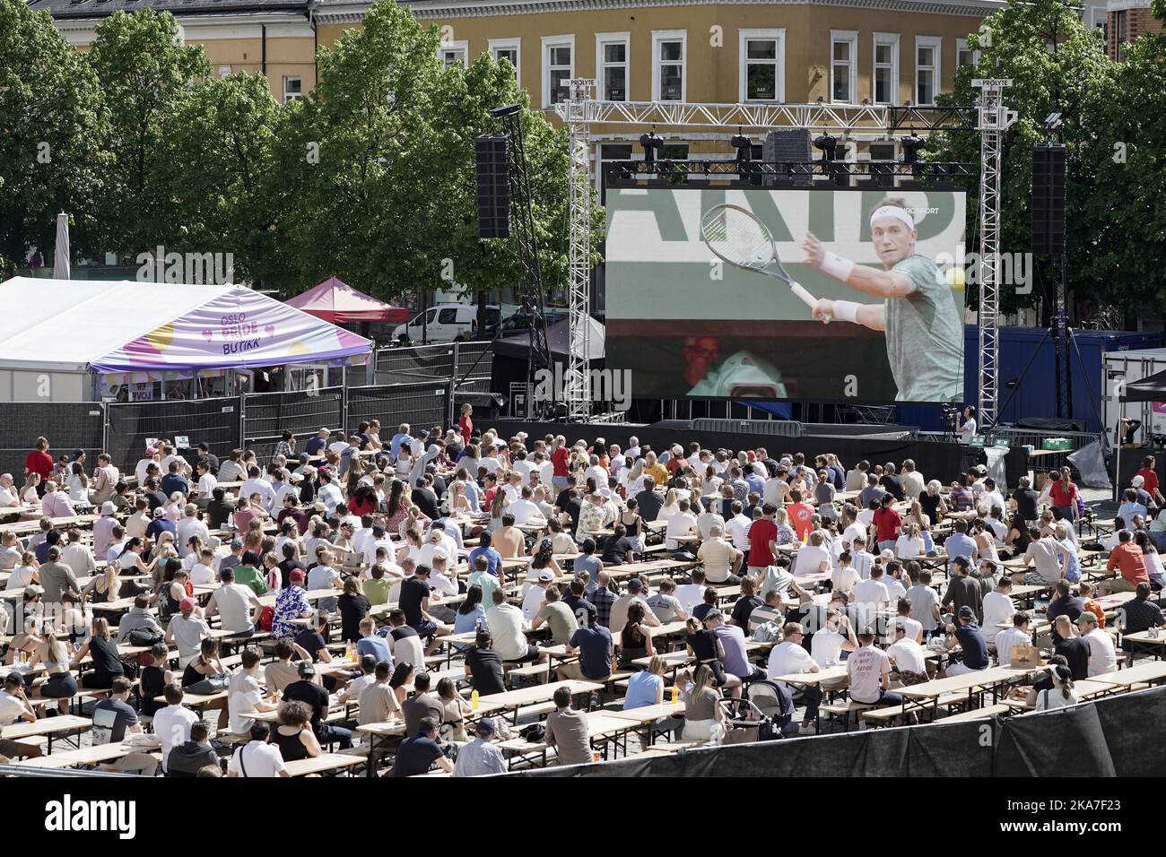 Oslo 20220605. Youngstorget in Oslo has been turned into an arena with ...