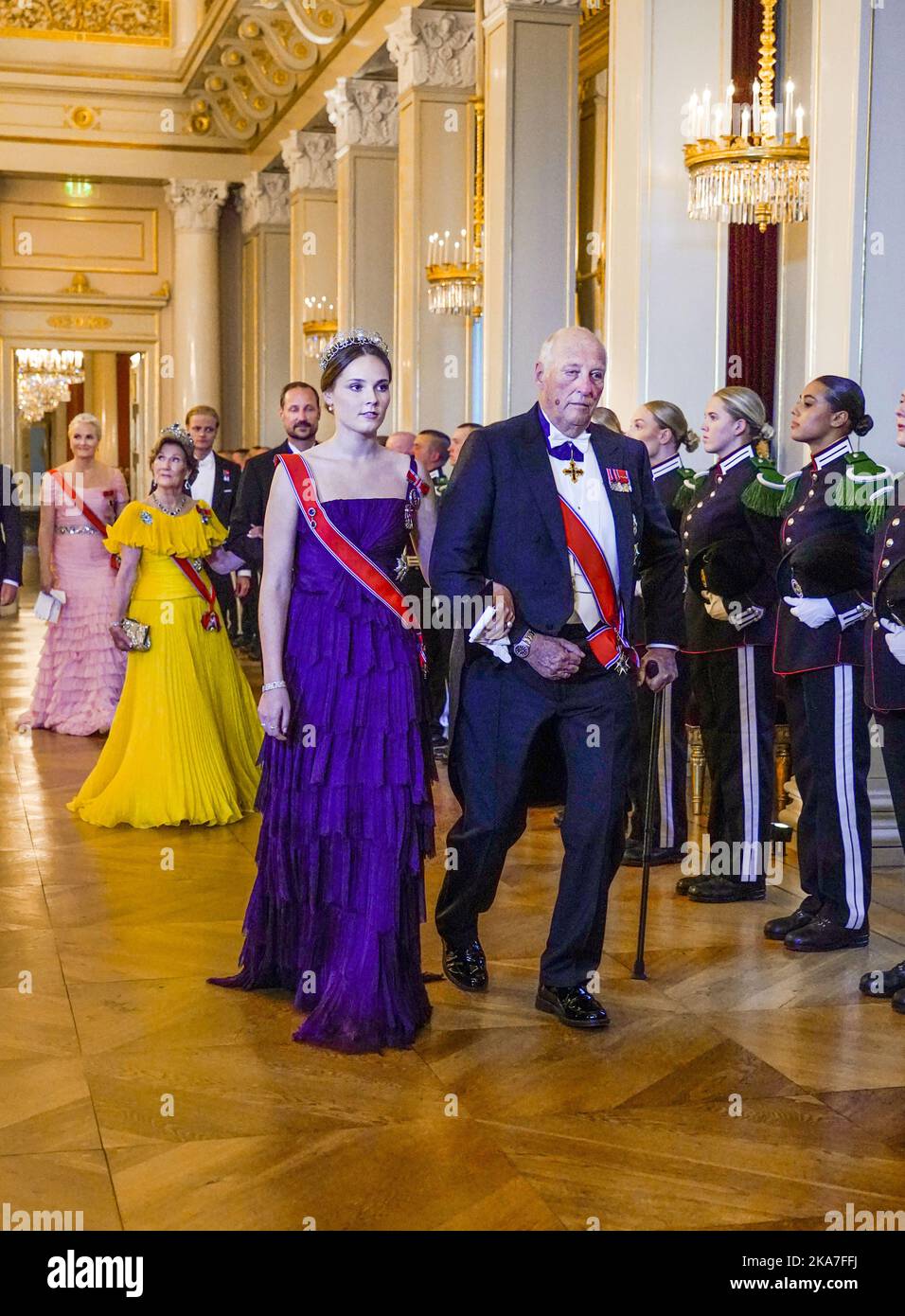 Oslo 20220617. Princess Ingrid Alexandra and King Harald in a ...