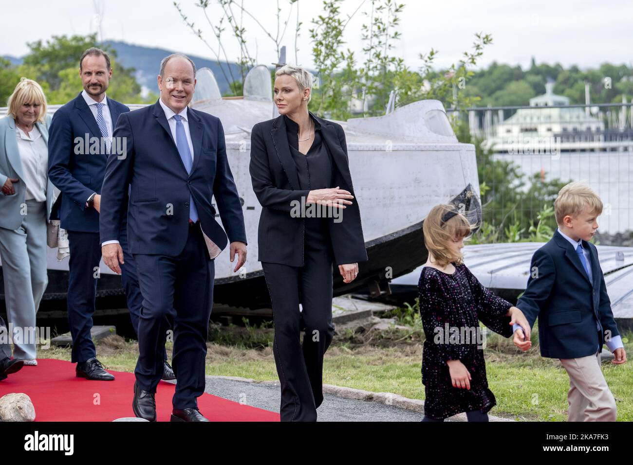 Oslo 20220622. Crown Prince Haakon of Norway, Prince Albert II ...