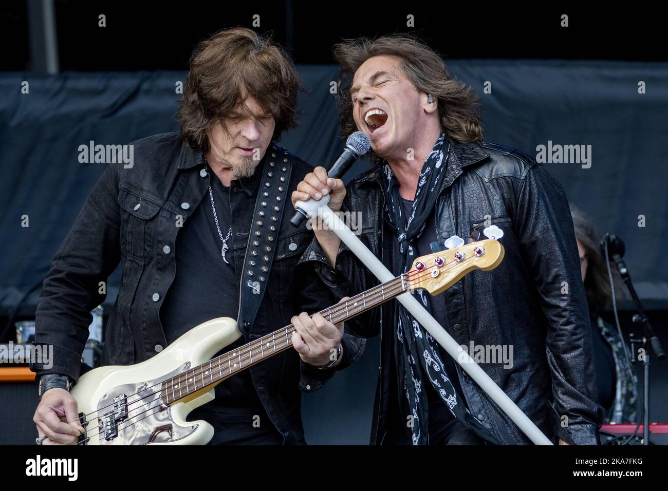 Oslo 20220623. Joey Tempest and bassist Peter Olsson in Europe at Tons ...