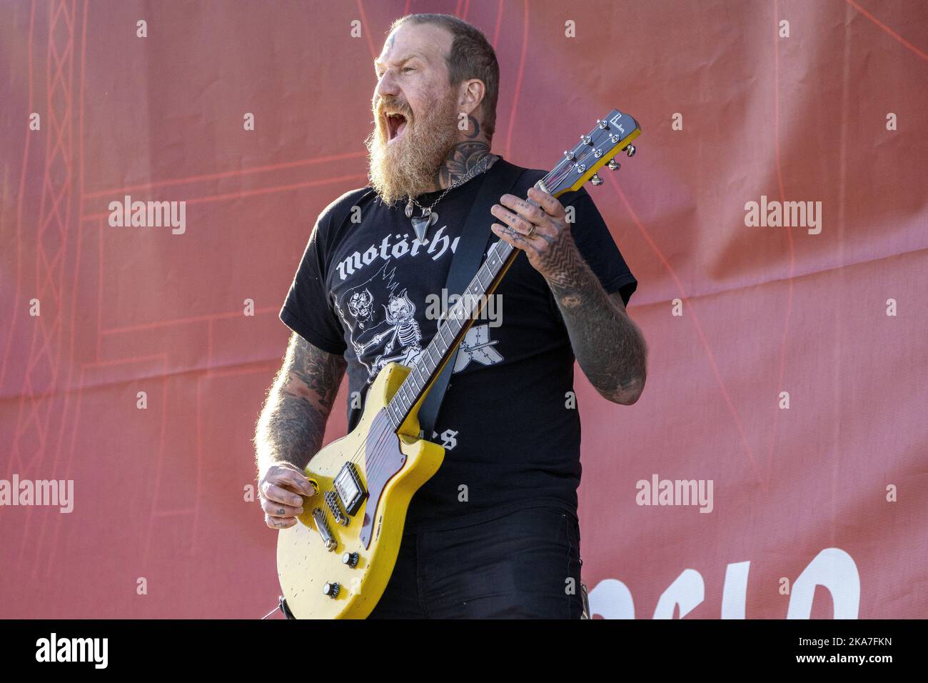 Oslo 20220623. Brent Hinds (lead guitar / vocals) in Mastodon, American ...