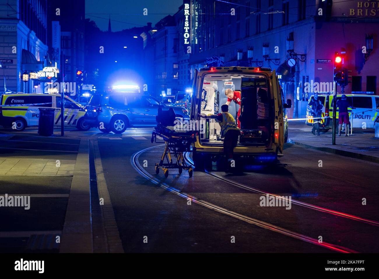 Oslo 20220625. Several shots were fired at around 1.15pm on Sunday ...