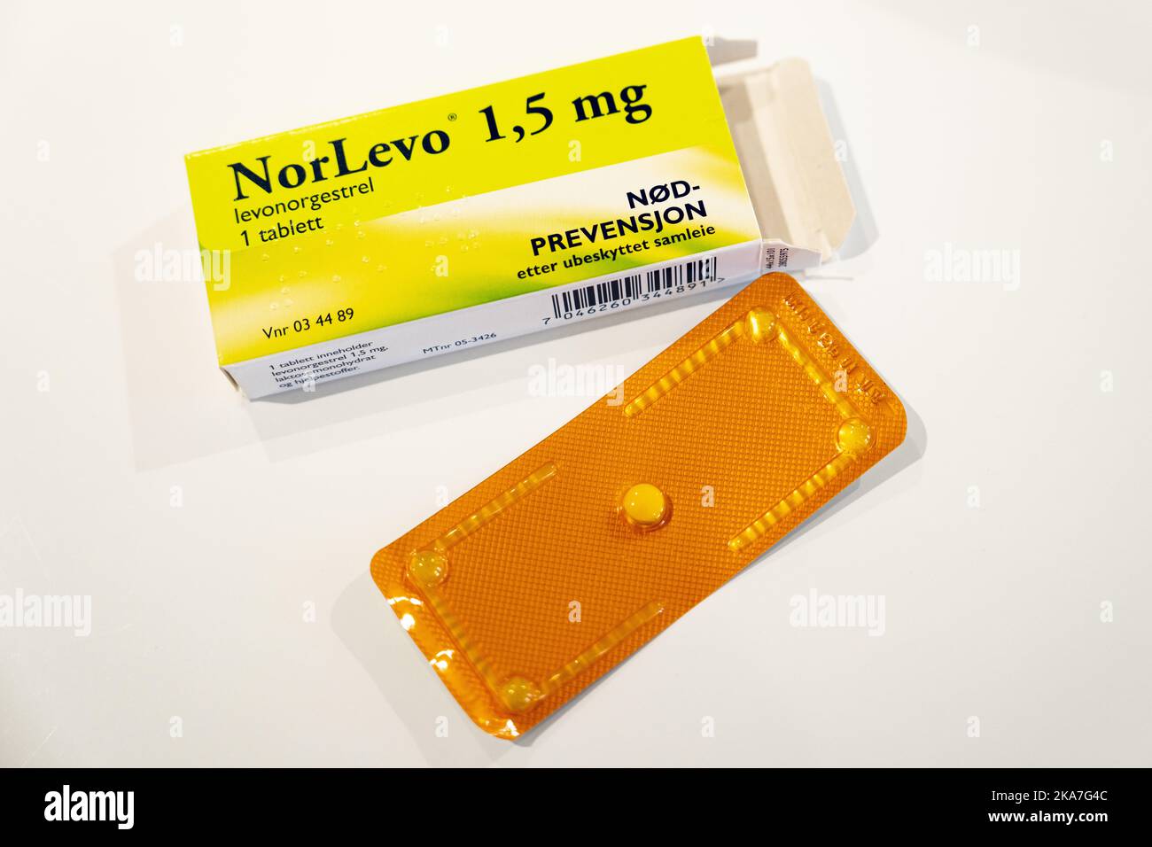 Oslo 20220706. Illustrative image of contraceptive: birth control pill ...