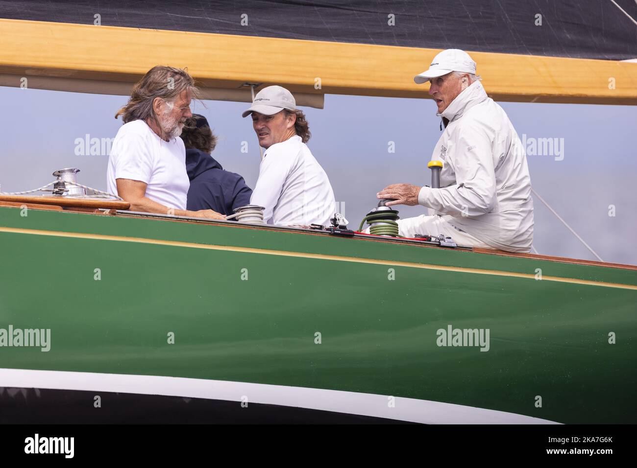Geneva, Switzerland 20220729. King Harald and his crew aboard the boat ...