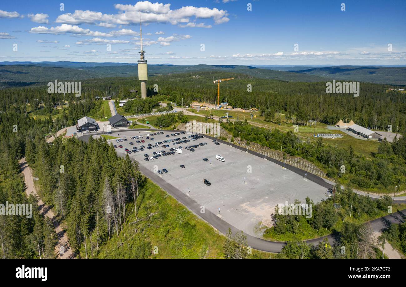 Oslo 20220727. Drone photo of Tryvann in Oslo. Photo: Tor Erik SchrÃ ...