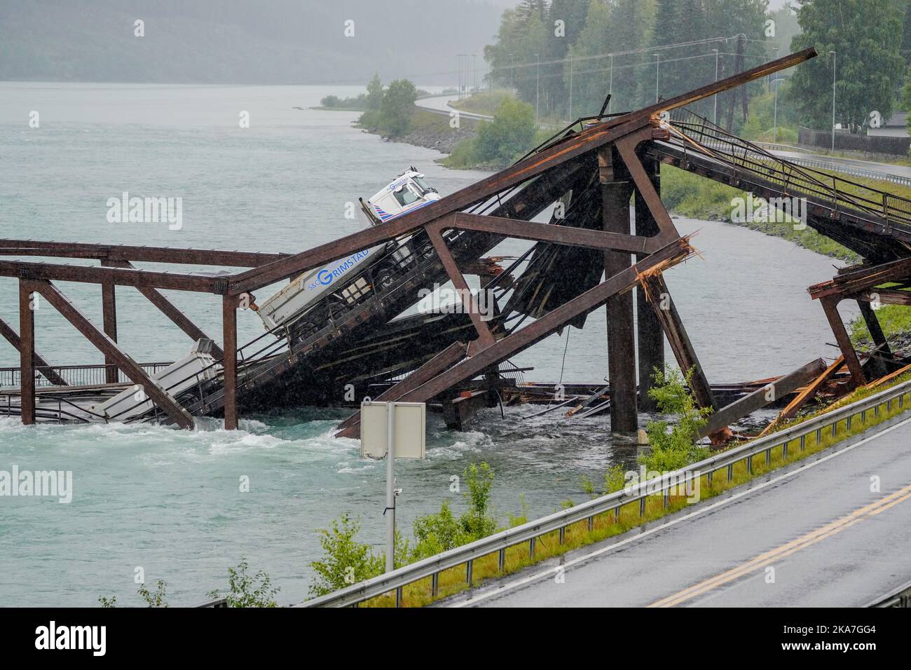 Tretten 20220816. Tretten bridge lie down in Gudbrandsdalslagen the day ...