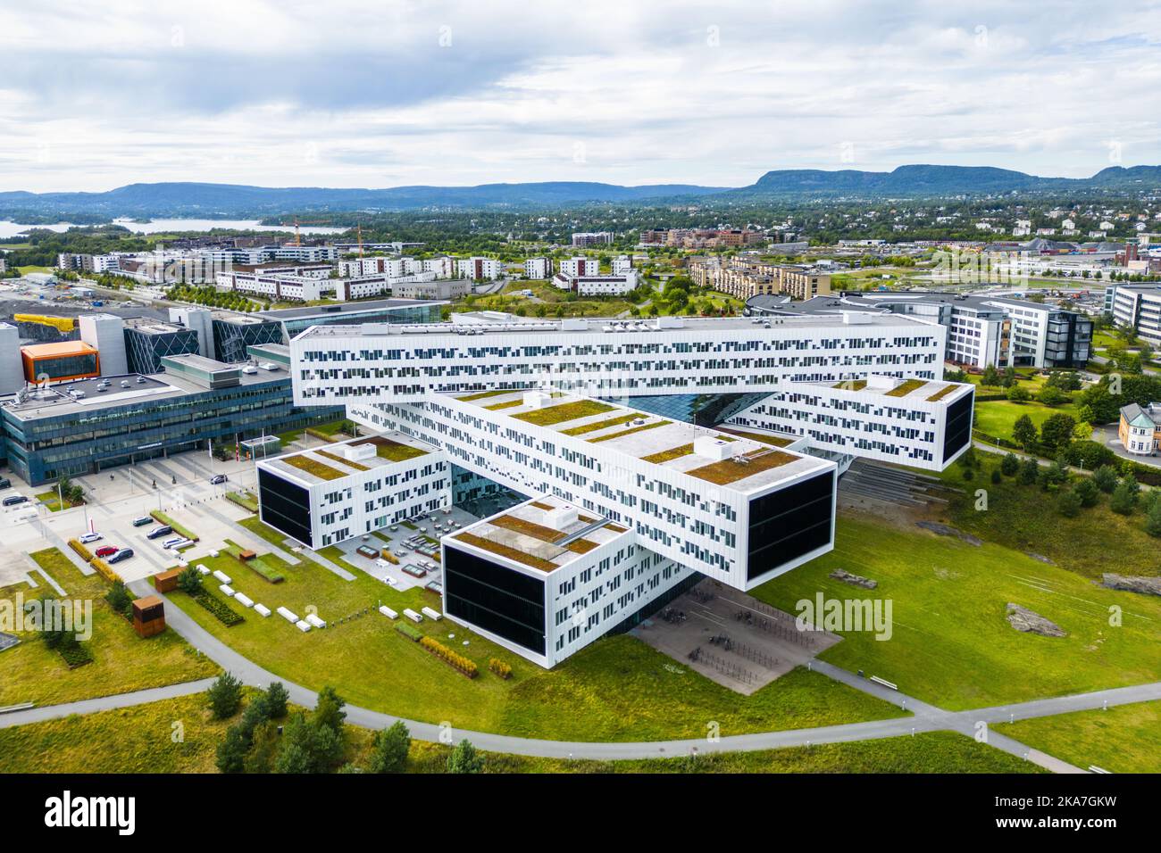 Baerum 20220819. The Equinor building at Fornebu in Baerum municipality ...