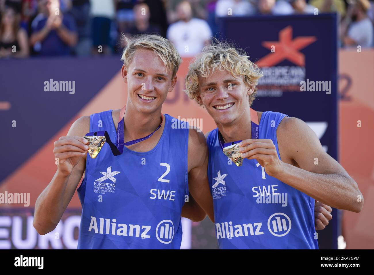 Munich, Germany 20220821. Sweden's David Aahman and Jonatan Hellvig ...