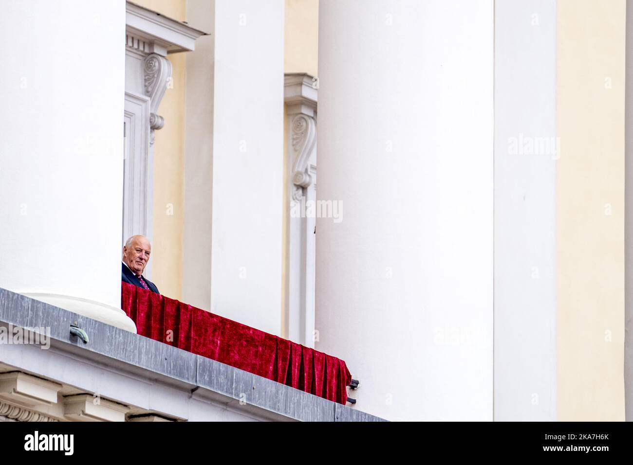Oslo 20220902. King Harald follow HM The King's Guards' drill display ...