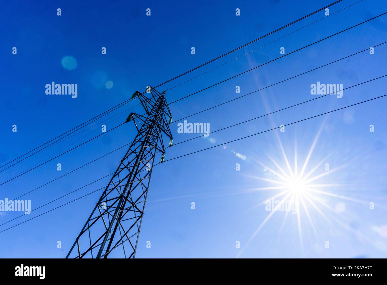 LillestrÃ¸m 20220905. Power, power cables, power cable, power line ...