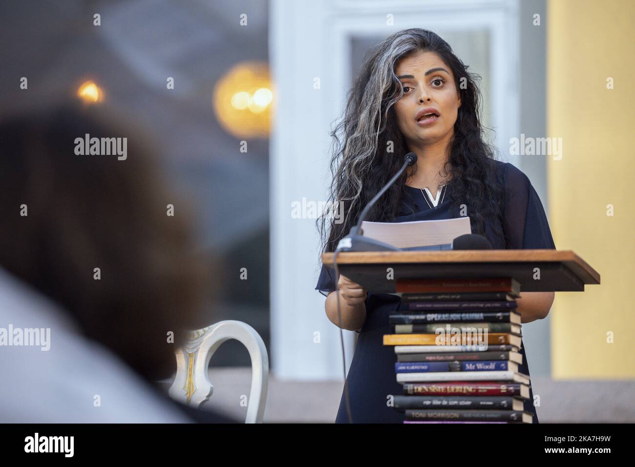 Oslo 20220906. Author Sara Omar during conversation and debate about the most important ...