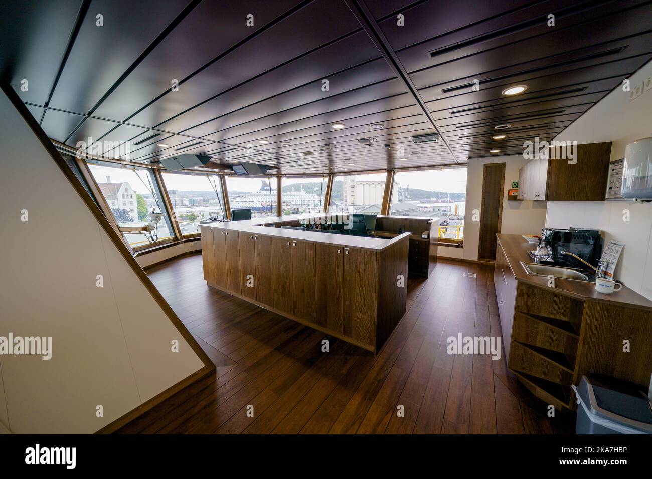 Oslo 20220912. The bridge on board the Norwegian offshore wind ship ...