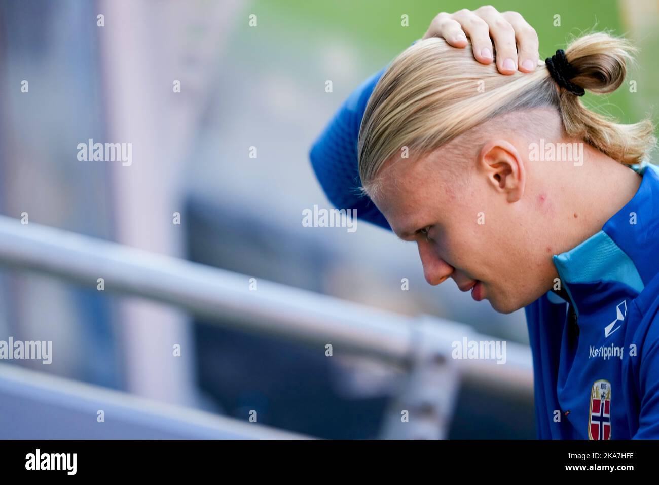 Oslo 20220919. Erling Braut Haaland in training with the Norwegian ...