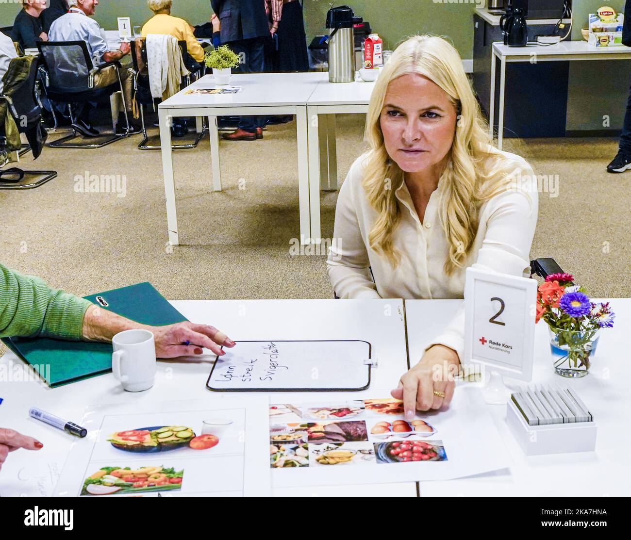 Oslo 20220927. Crown Princess Mette-Marit during a visit to the Stella ...